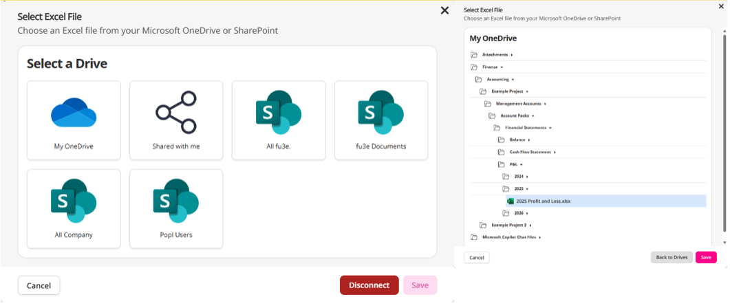 How to connect with Microsoft to upload Excel workbooks?